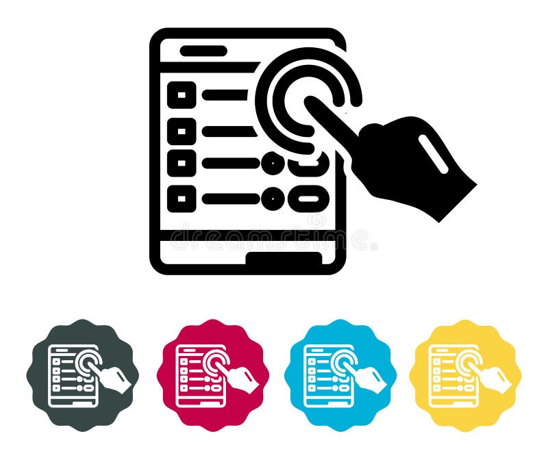 EVM - Electronic Voting Machine Icon Stock Illustration - Illustration ...