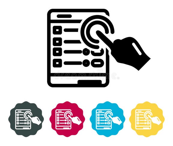 EVM - Electronic Voting Machine Icon Stock Illustration - Illustration ...