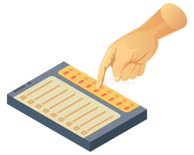 EVM - Electronic Voting Machine Icon Stock Illustration - Illustration ...