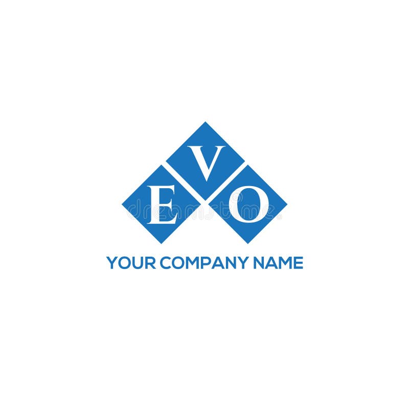 EVO Letter Logo Design on White Background. EVO Creative Initials ...