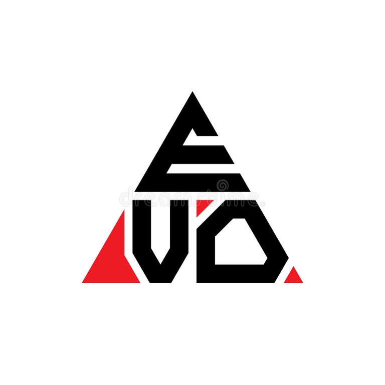 EVO Triangle Letter Logo Design with Triangle Shape. EVO Triangle Logo ...
