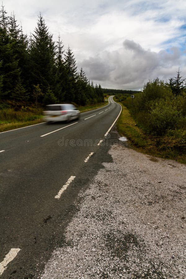The Evo Triangle, Roads in Wales, the B4501. Stock Photo - Image of ...