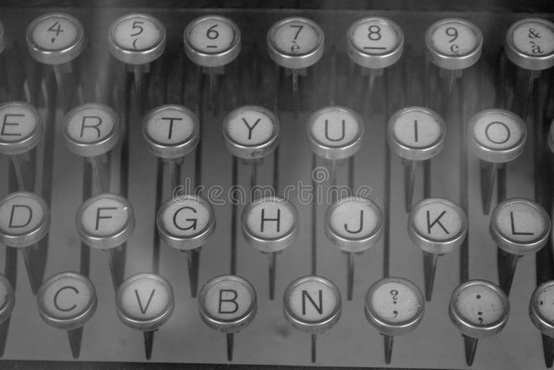 Texture of Keys of an Old Typewriter Stock Image - Image of white ...