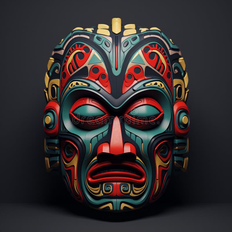 Evocative Enigmas: Decoding Symbolism in Tribal Mask Designs Stock ...