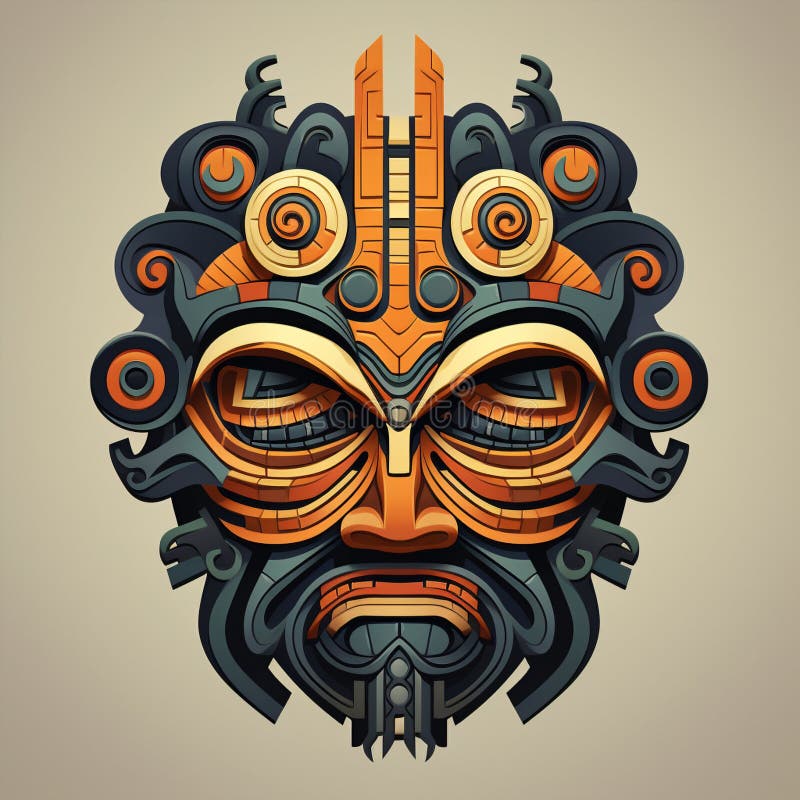 Evocative Enigmas: Decoding Symbolism in Tribal Mask Designs Stock ...