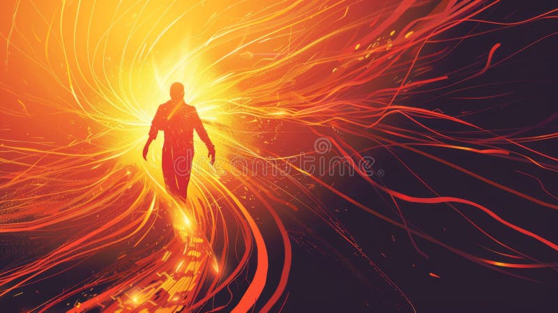 Emergence into Light: Journey of Spiritual Awakening Stock Image ...