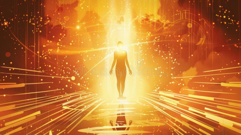 Emergence into Light: Journey of Spiritual Awakening Stock Photo ...