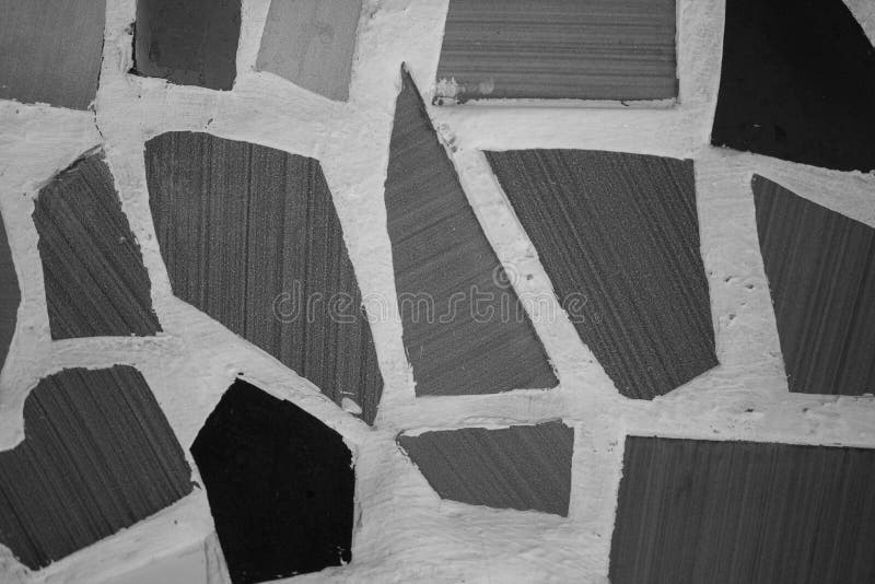 Black and White Mosaic Texture with Various Shapes Stock Photo - Image ...