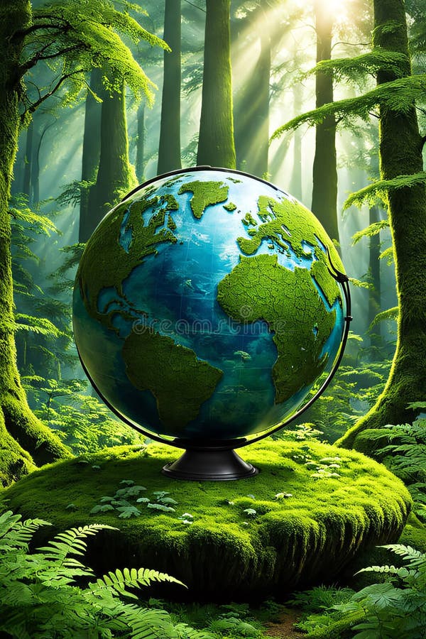 Earth in Harmony: a Symbol of Environmental Stewardship Stock ...