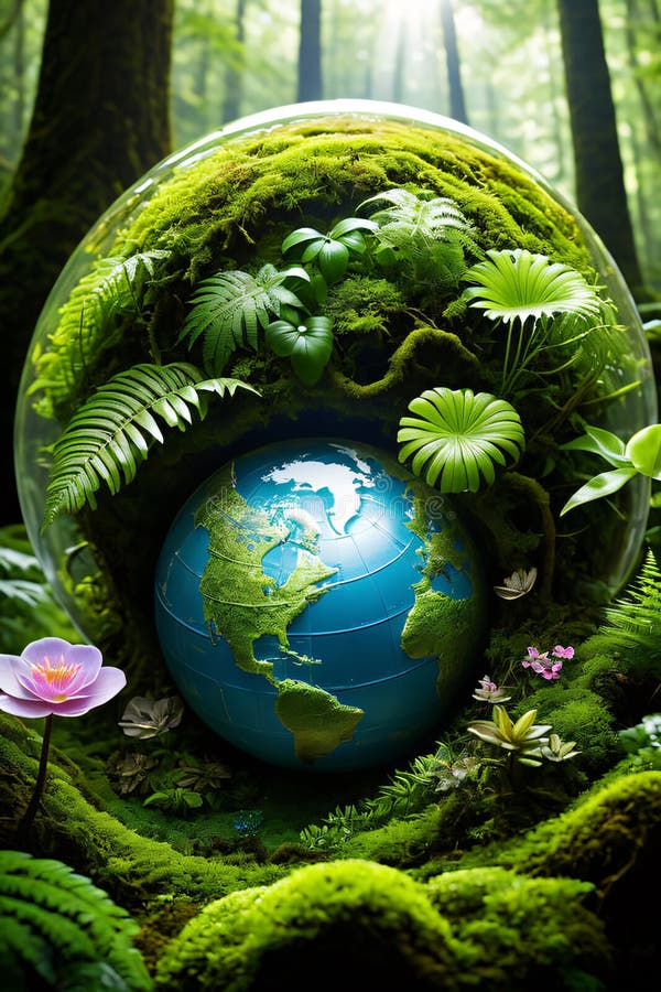 Earth in Harmony: a Symbol of Environmental Stewardship Stock ...
