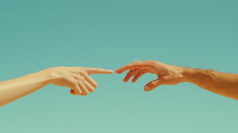 The Emotional Distance: Hands Reaching Out in Longing Stock ...