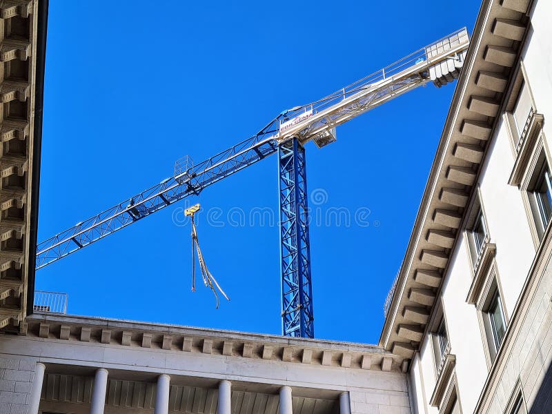 Crane for Moving Building Materials Editorial Image - Image of engaged ...
