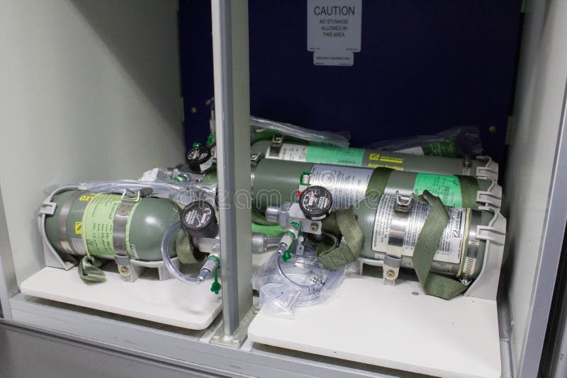 Emergency oxygen cylinders editorial photo. Image of company - 243479121