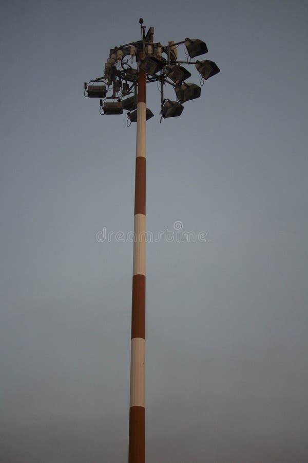 Pole with lighting system stock image. Image of covid19 - 240711701