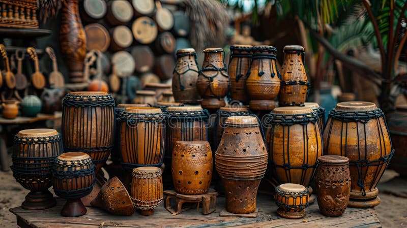 Evocative Image Showcasing a Variety of Caribbean Musical Instruments ...