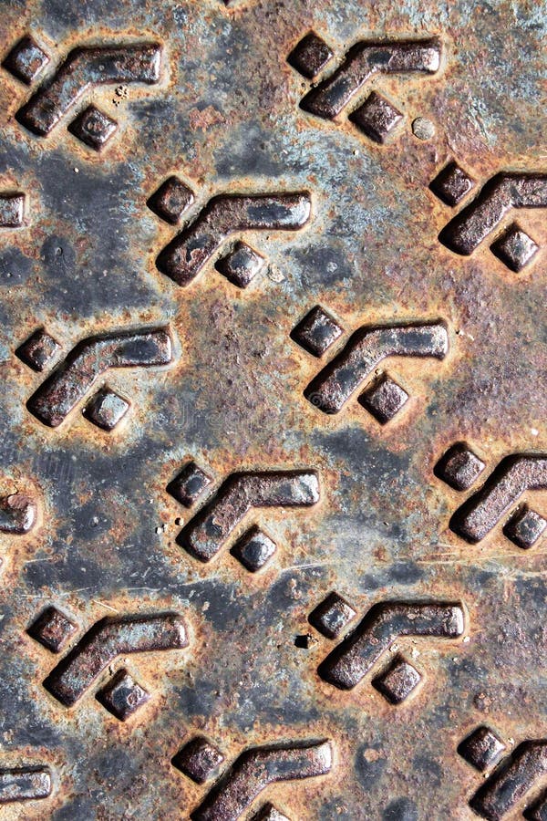 Texture of Metal Plate with Embossed Square Patterns Stock Image ...