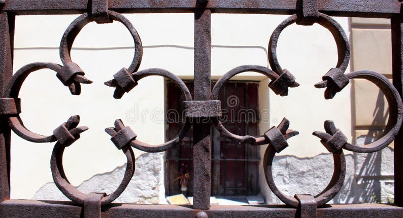 Texture of Old Wrought Iron Gate Stock Illustration - Illustration of ...