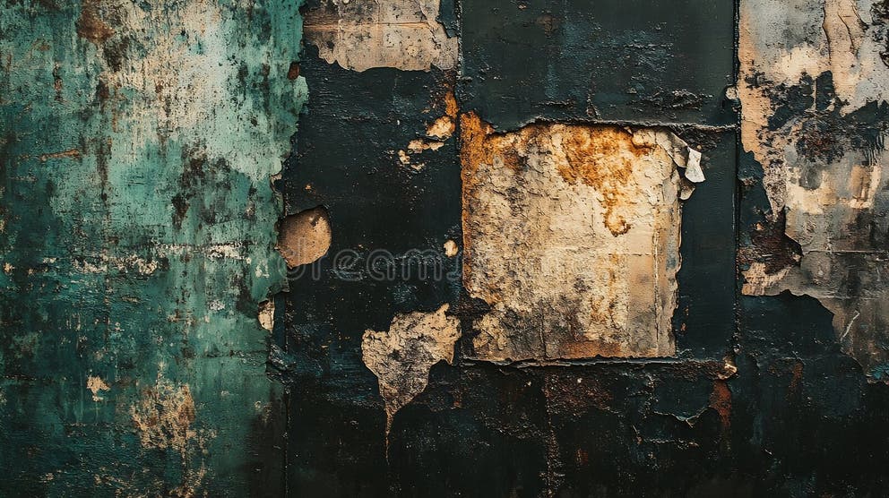 Evocative Textures Embodying Nostalgia and Decay. Stock Illustration ...