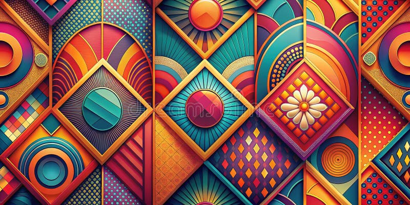 Evoking the Bold Aesthetics of the 1970s a Vibrant Retro Background for ...