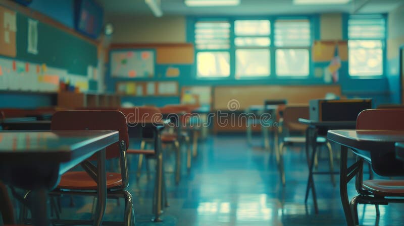 Evoking Nostalgia a Realistic Image of an Empty Elementary School ...