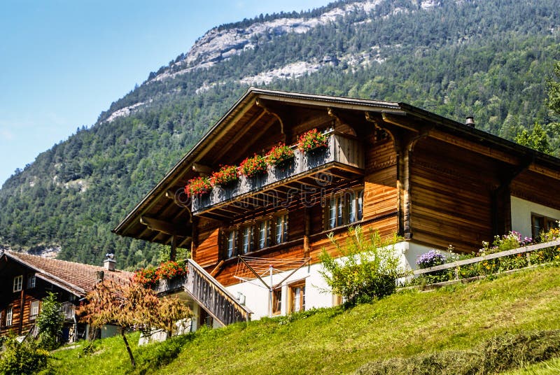 Evolene, Vecchie Case in Svizzera Fotografia Stock - Immagine di sfondo ...