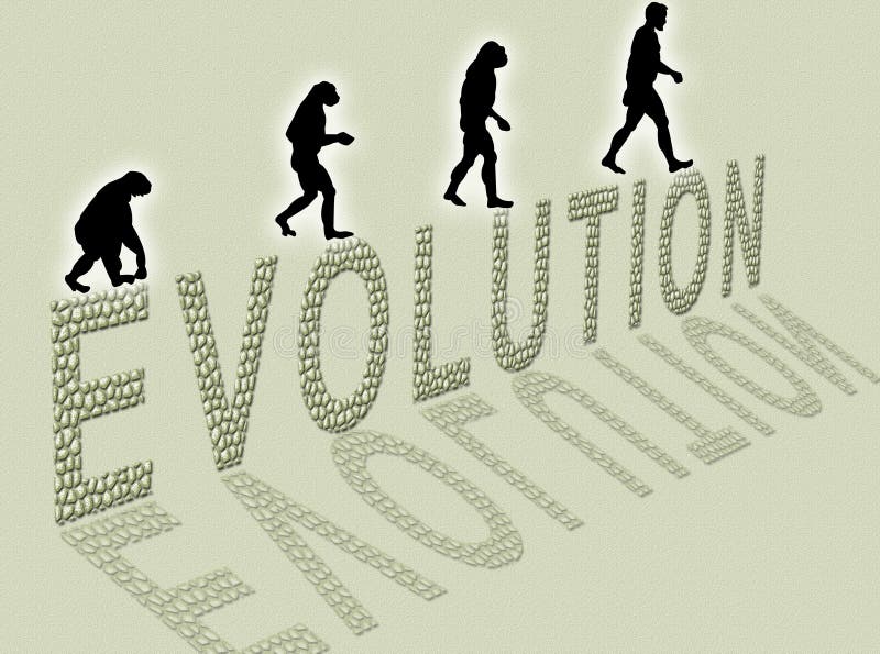 Evolution stock illustration. Illustration of biped, mankind - 4522272