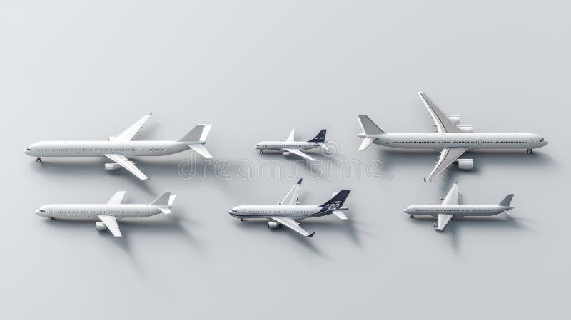 Evolution of Airplane Travel Minimalistic 8K Doodle Illustration Stock ...