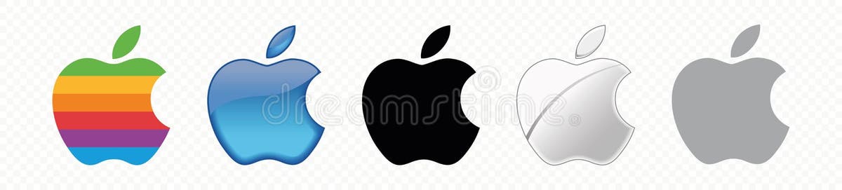Apple Logo History Stock Illustrations – 185 Apple Logo History Stock ...