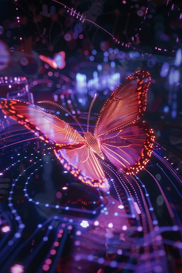 Evolution in Augmented Reality Digital Butterfly in a Futuristic ...