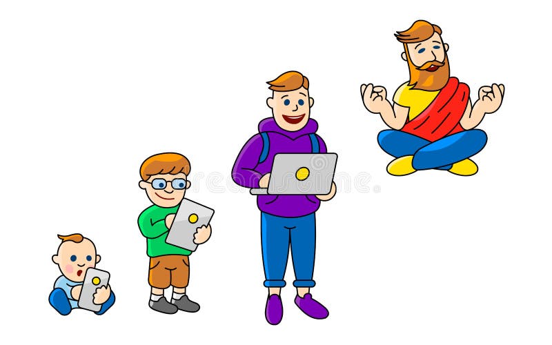 Evolution Baby To Adult Stock Illustrations – 323 Evolution Baby To ...