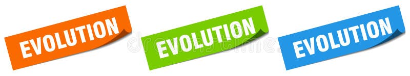 Evolution Banner. Evolution Speech Bubble Label Set. Stock Vector ...