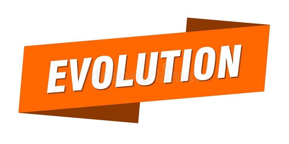 Evolution Banner Template. Evolution Ribbon Label Stock Vector ...