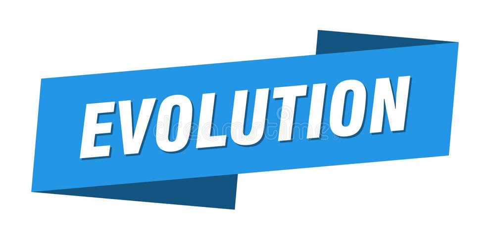 Evolution Banner Template. Evolution Ribbon Label Stock Vector ...