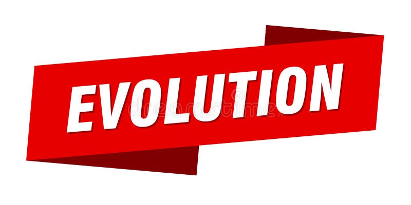 Evolution Banner Template. Evolution Ribbon Label Stock Vector ...