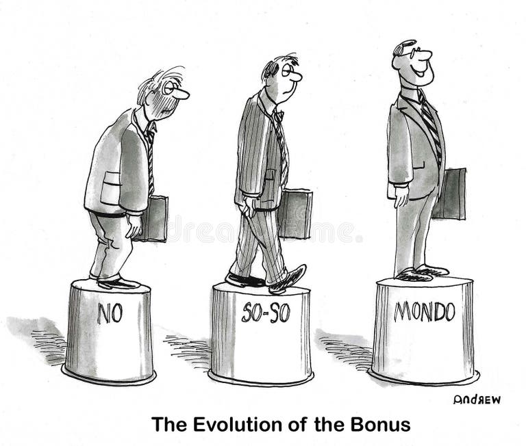 Evolution of the bonus stock illustration. Illustration of money ...