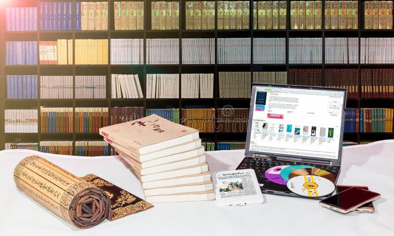 The evolution of books editorial photography. Image of convenient ...