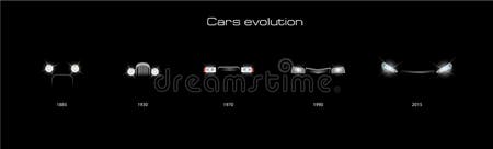 Evolution Cars. Vector Illustration. Stock Vector - Illustration of ...