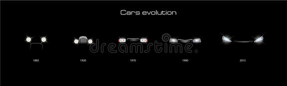 Evolution Cars. Vector Illustration. Stock Vector - Illustration of ...