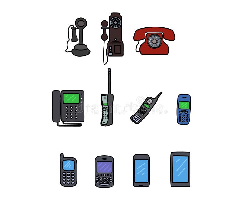 Evolution Cell Phones Stock Illustrations – 82 Evolution Cell Phones ...