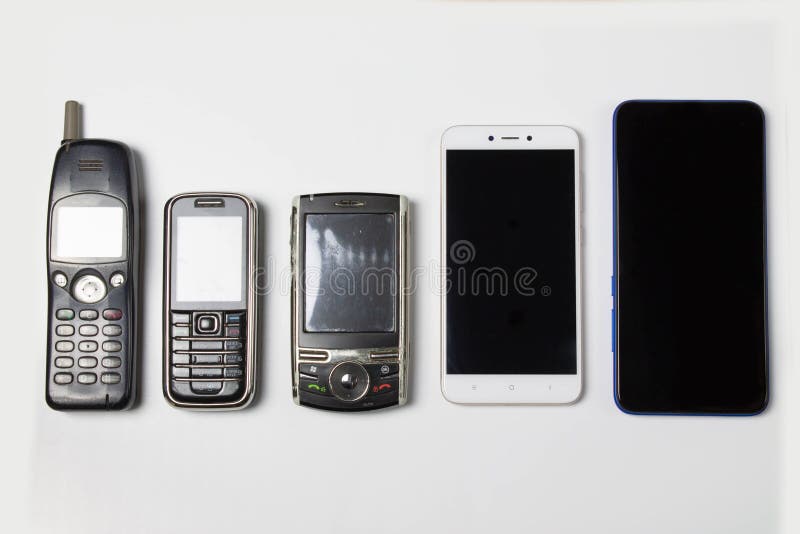 Evolution of Cell Phones. Technology Development Telephone and Pda ...