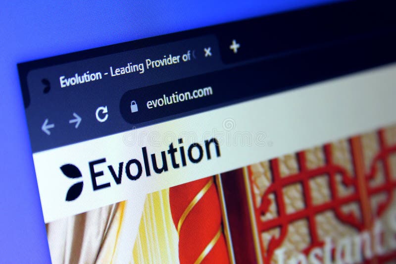 Evolution company logo editorial image. Image of hospitality - 298206245