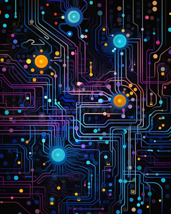 The Evolution of Computer Circuit Boards Stock Illustration ...