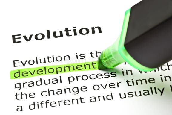Evolution and Development Definition Stock Photo - Image of adaptation ...