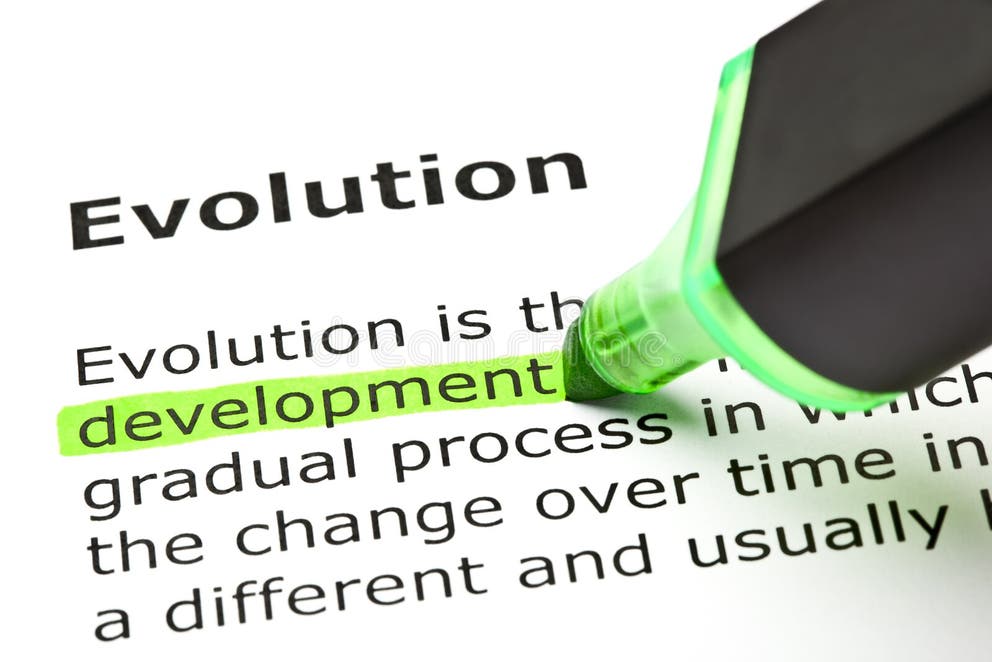 Evolution and Development Definition Stock Photo - Image of adaptation ...