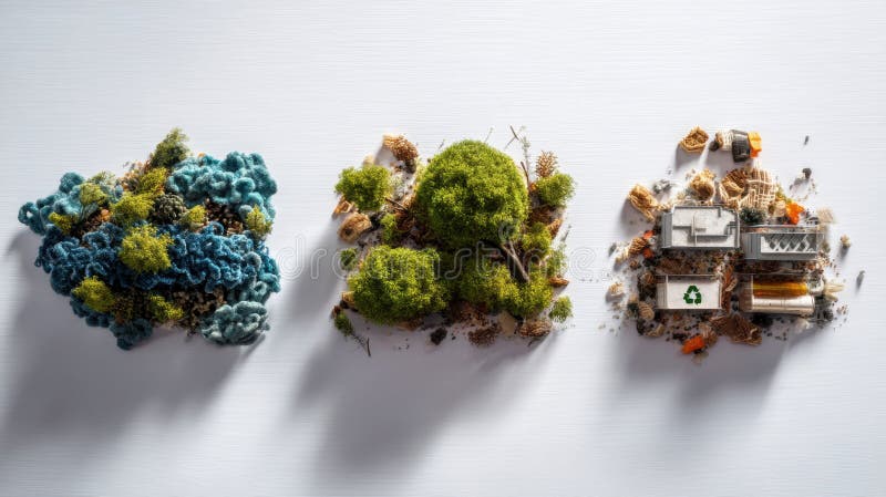 Evolution of Ecosystems Theme with Coral Reefs, Forests, and Urban ...