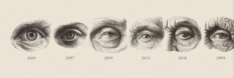 Evolution of Eye Appearance from Youth To Old Age Displayed in an ...