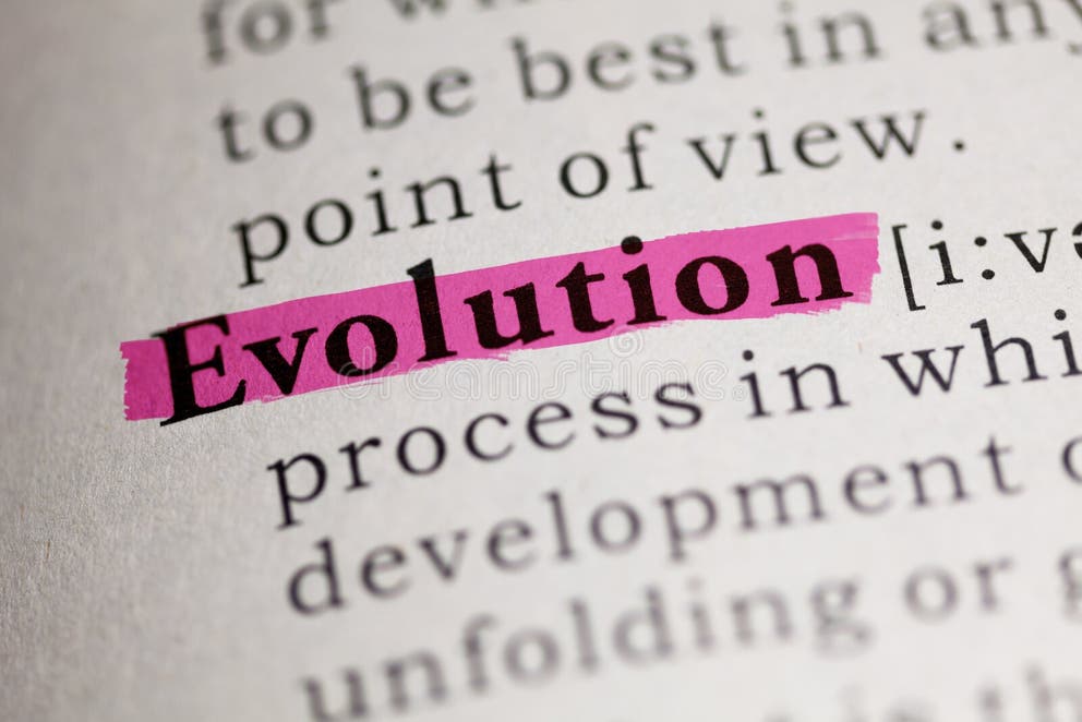 Definition of the Word Evolution Stock Image - Image of definition ...