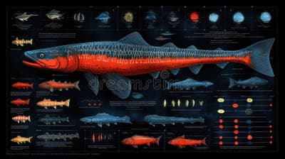 Evolution of Fish, a Visual Guide Stock Illustration - Illustration of ...