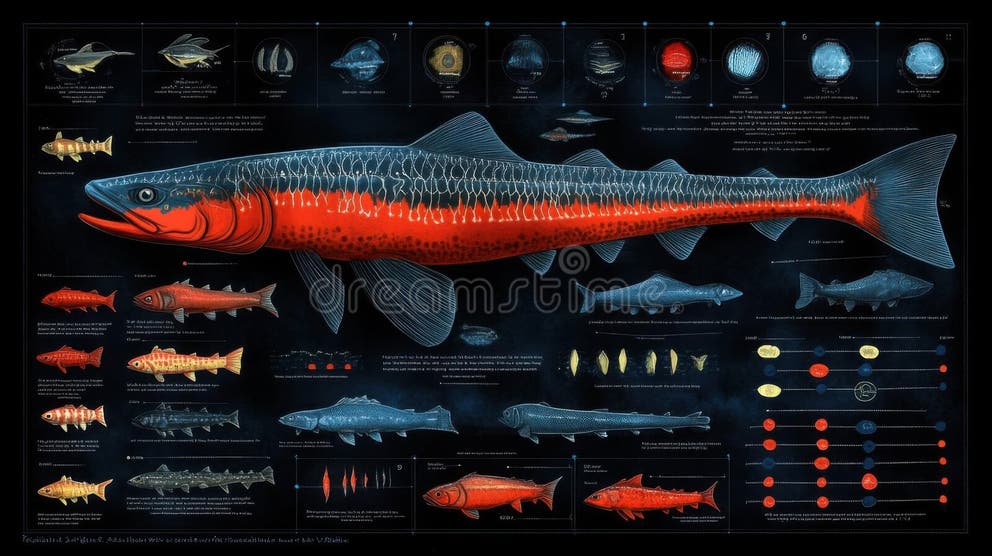 Evolution of Fish, a Visual Guide Stock Illustration - Illustration of ...