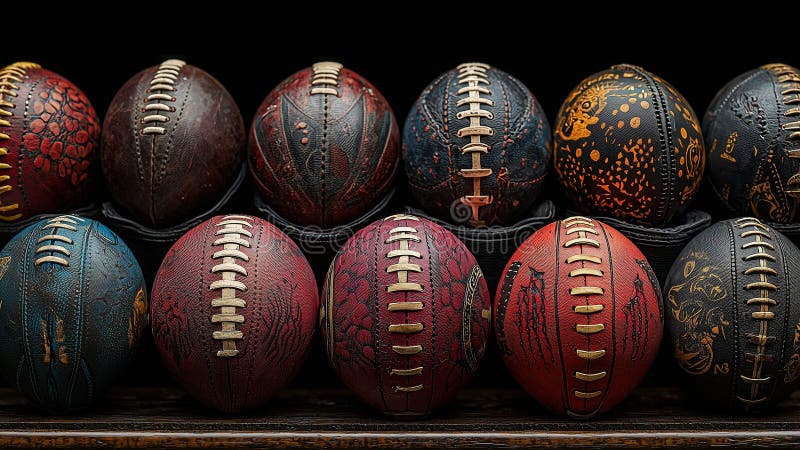 Evolution of Football Design: a Visual Journey Stock Illustration ...